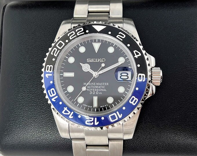 Seiko Batman Stainless Steel Sport Watch Custom Sapphire - Etsy