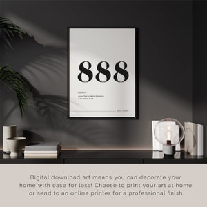 888 Print Angel Number Print BALANCE Instant Printable - Etsy