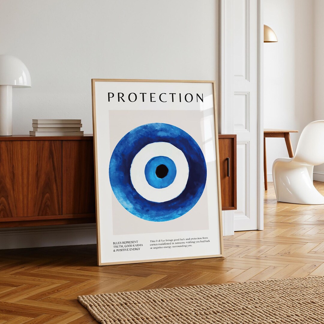 Evil Eye Print: Protection Matisse Abstract, Spiritual Nazar Art ...