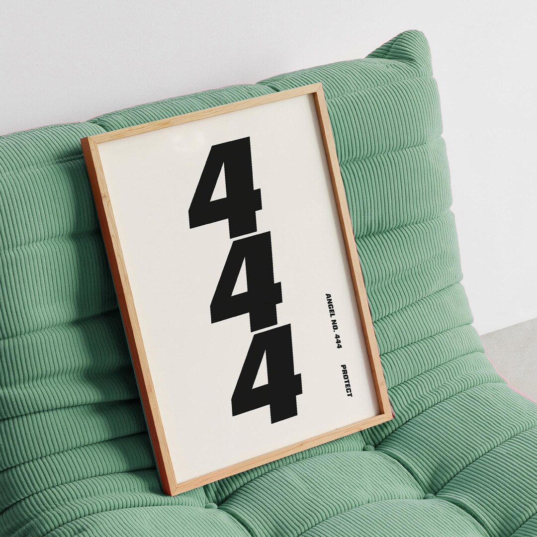 444 Angel Number Print: Bold Y2K Poster (digital Download) - Etsy