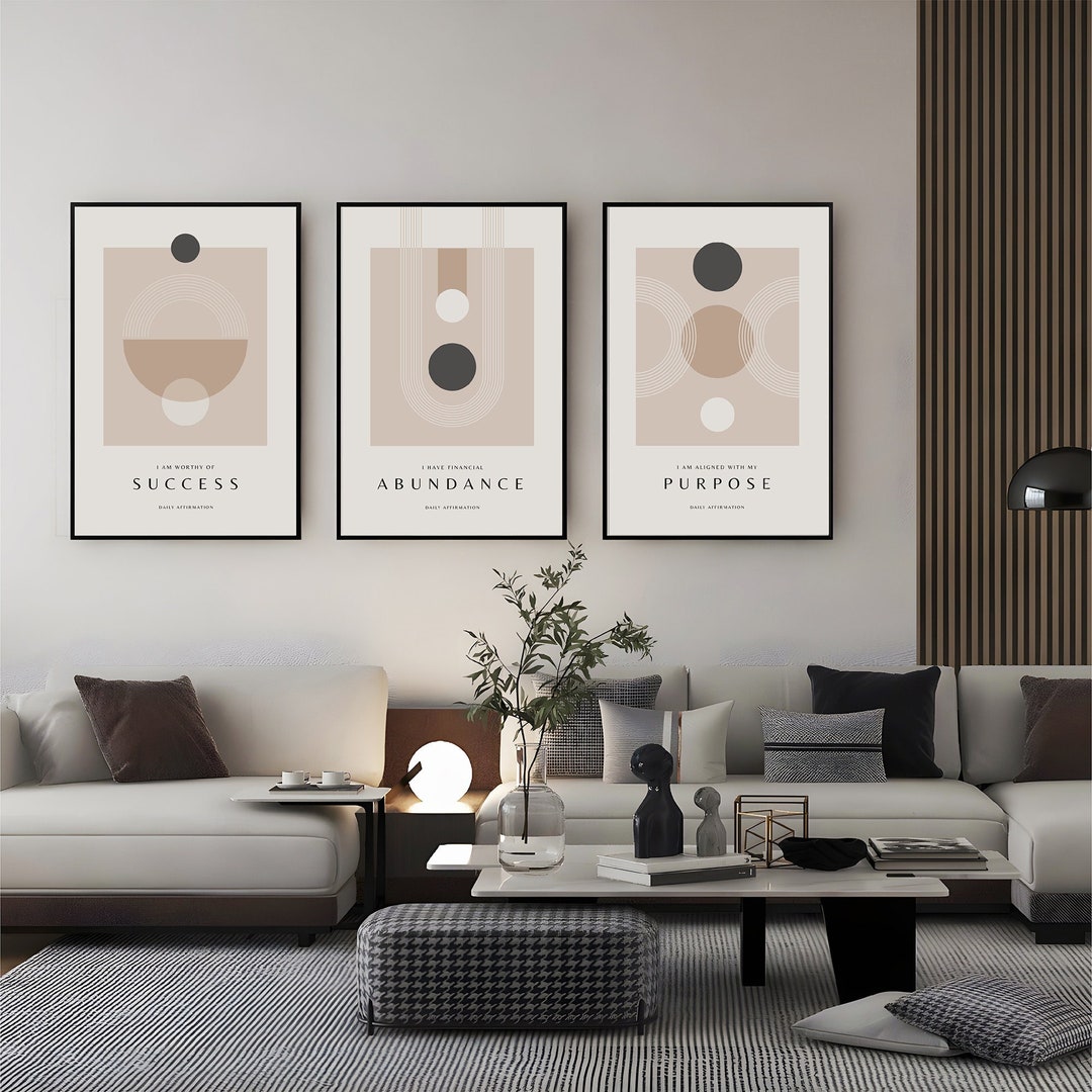 Affirmation Poster Gallery Wall Art Print Download Success Abstract ...