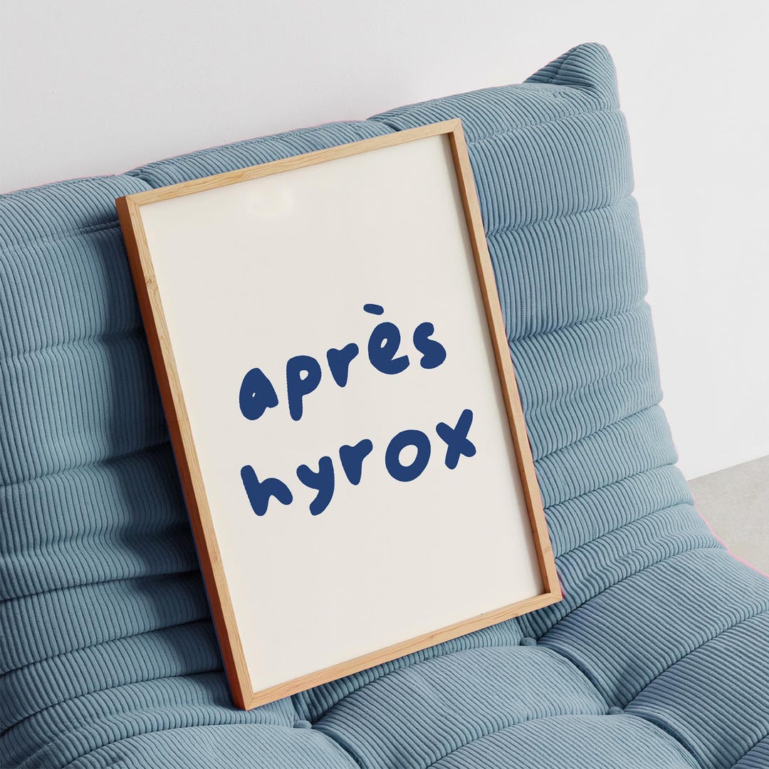 Après Hyrox Wall Art Print: Dark Blue Fun Sports Poster Gift - Etsy