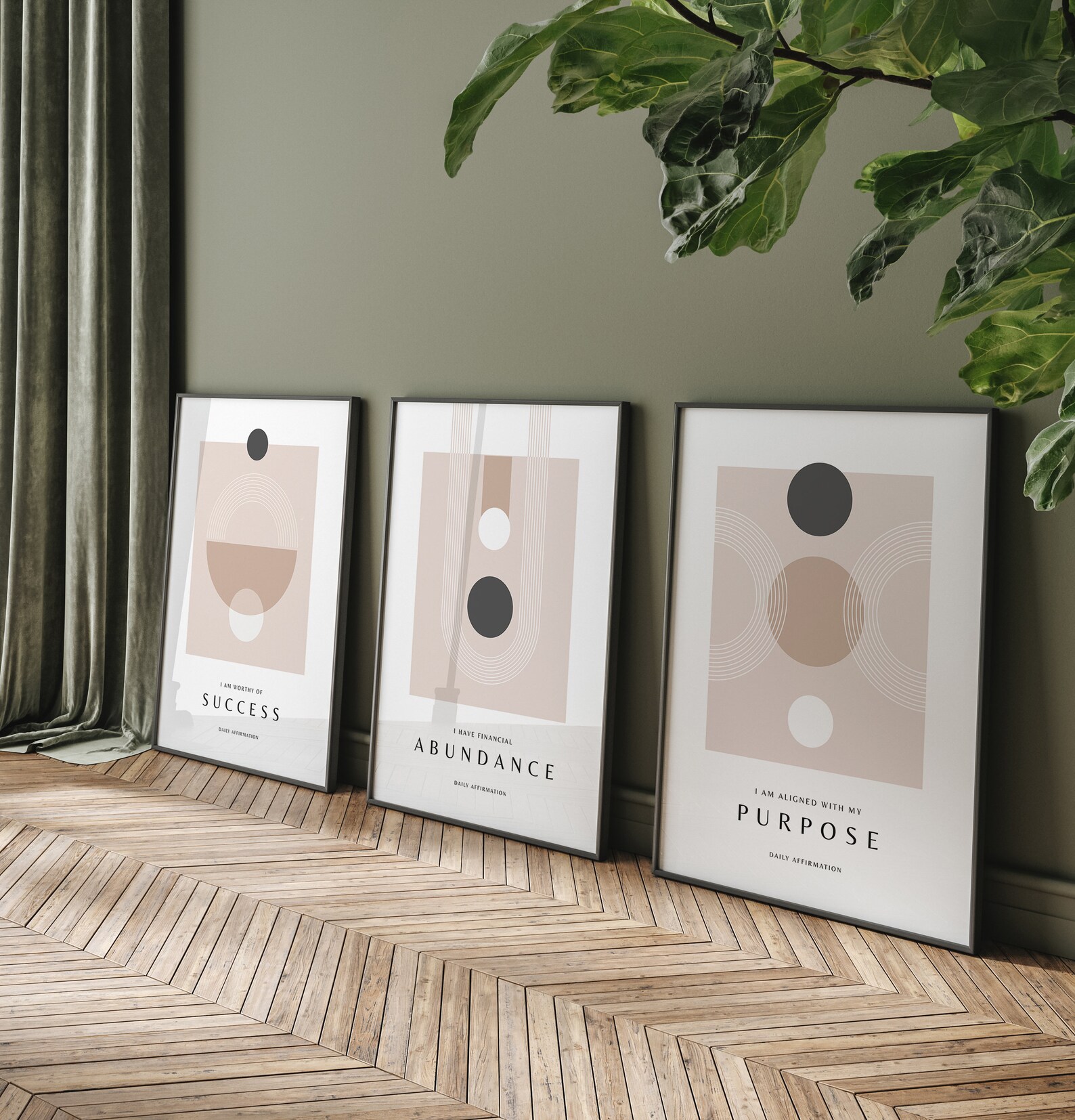 Affirmation Poster Gallery Wall Art Print Download Success Abstract ...