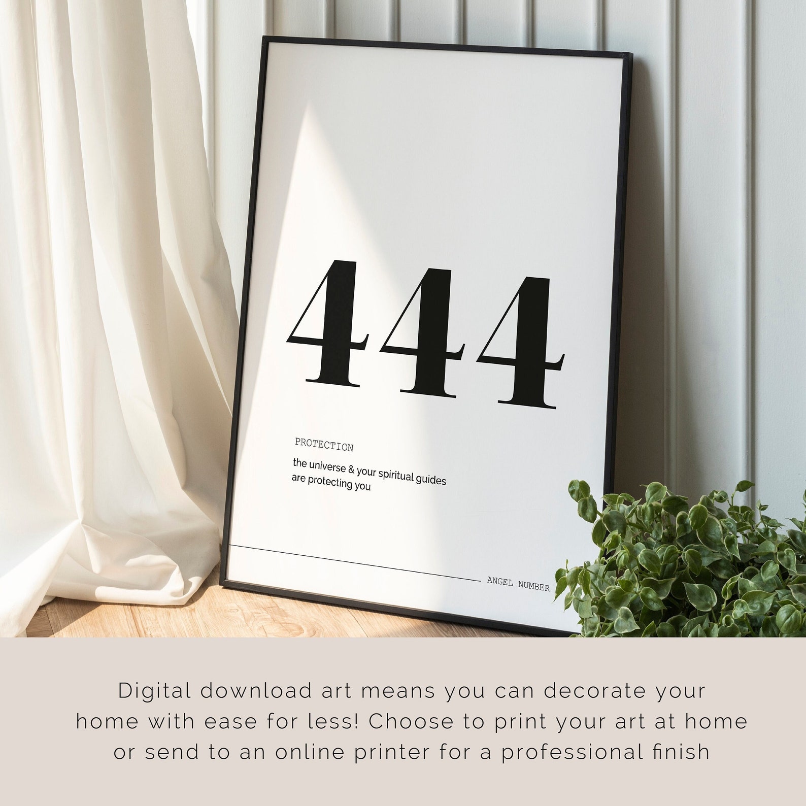 444 Angel Number Instant Printable Wall Art Print Digital - Etsy Canada