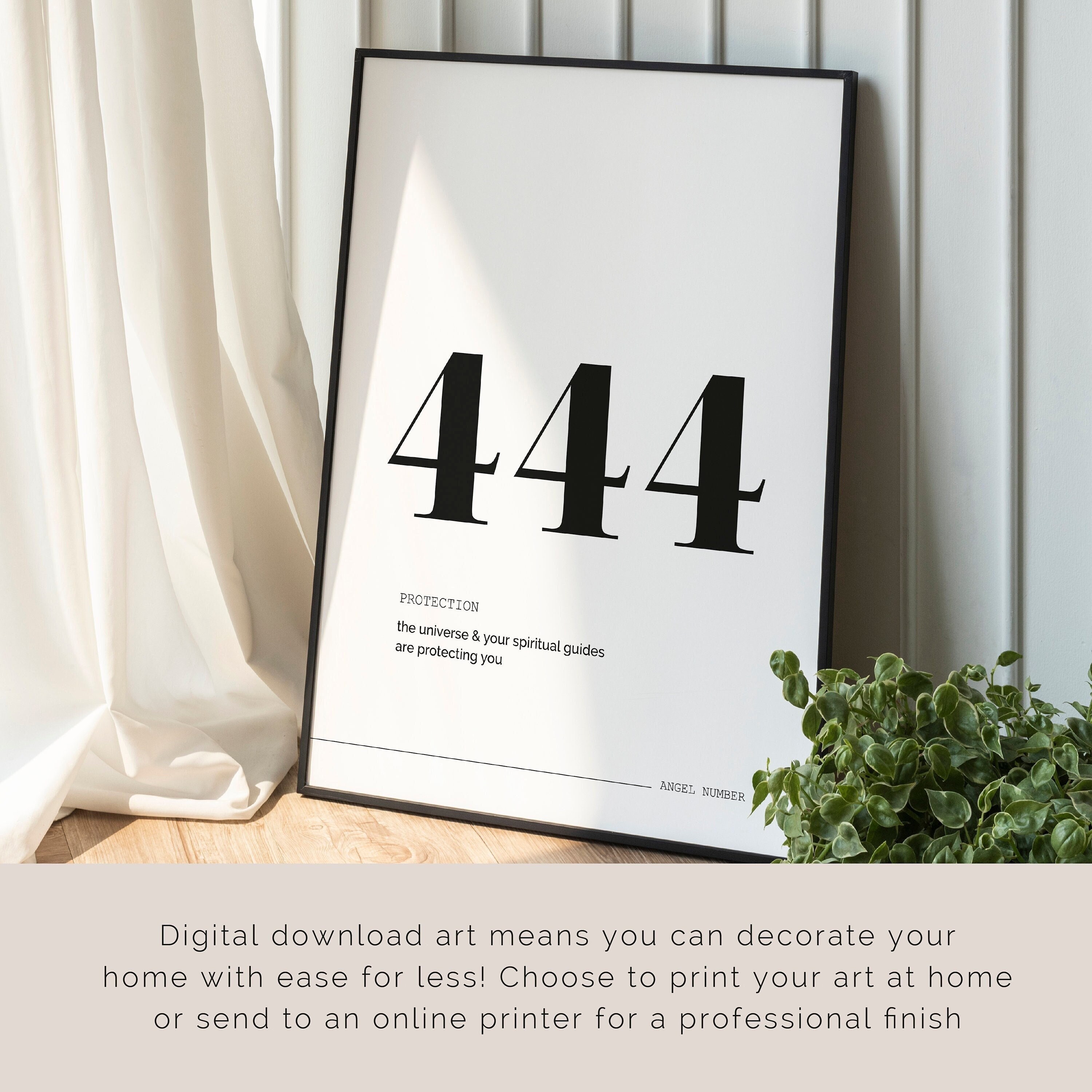 444 Angel Number Instant Printable Wall Art Print Digital - Etsy Canada