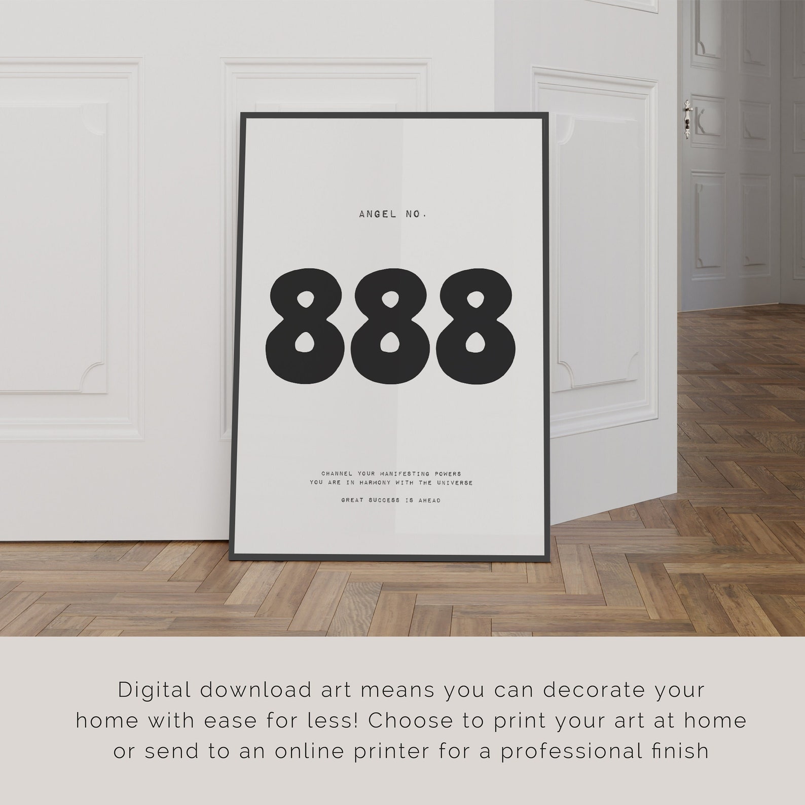 888 Angel Number Poster Print Printable Wall Art Print Digital Download ...