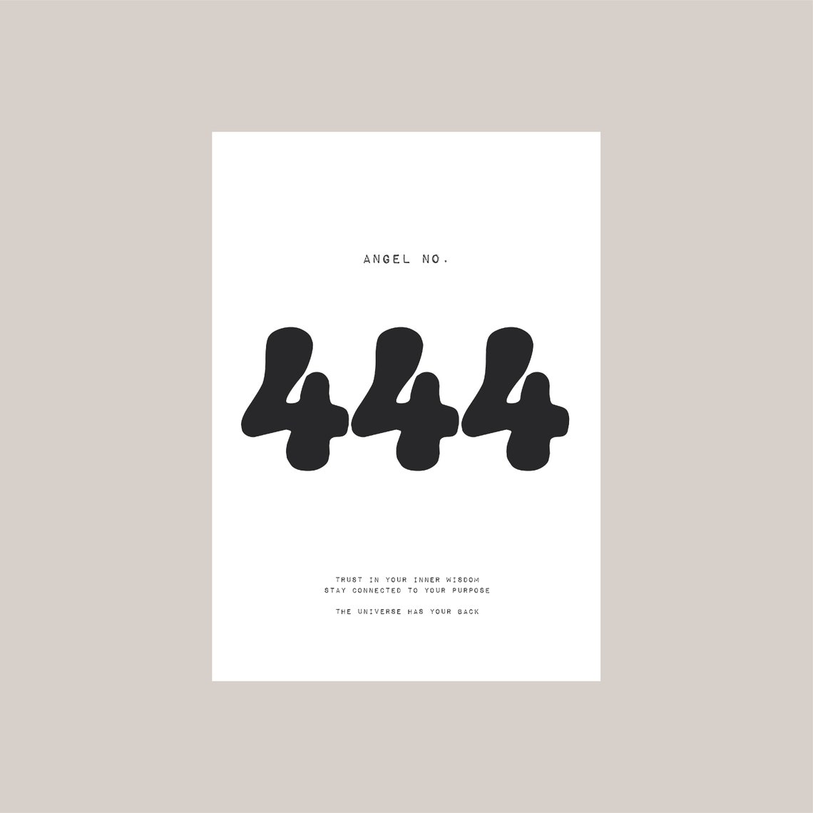 444 Angel Number Instant Printable Wall Art Print Digital Download ...