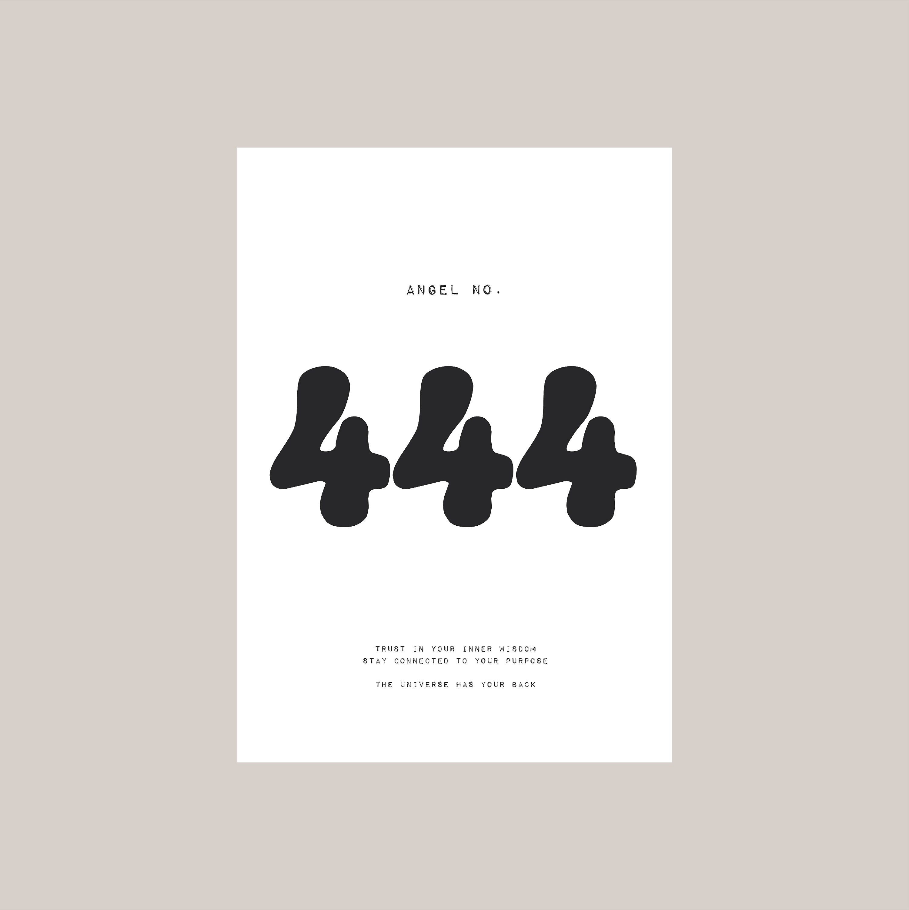 444 Angel Number Instant Printable Wall Art Print Digital Download ...