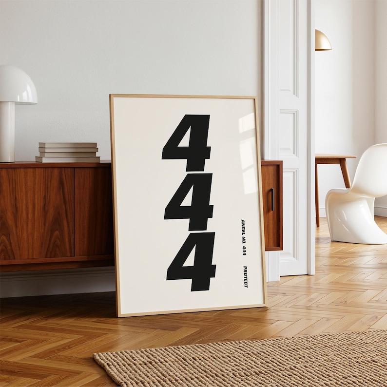 444 Angel Number Print: Bold Y2K Poster (digital Download) - Etsy