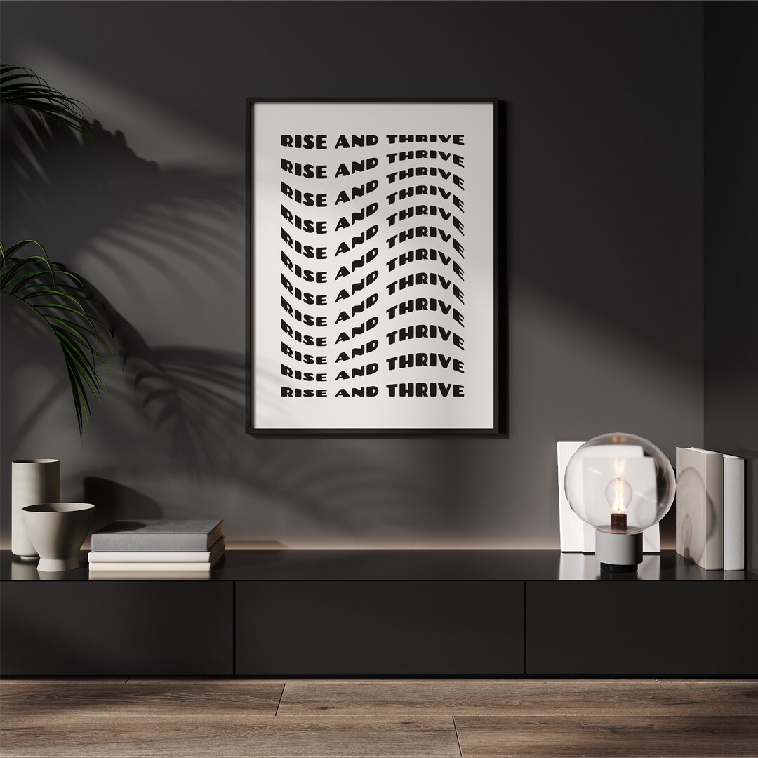 Rise and Thrive Imprimible Wall Art Digital Download / Manifestación ...