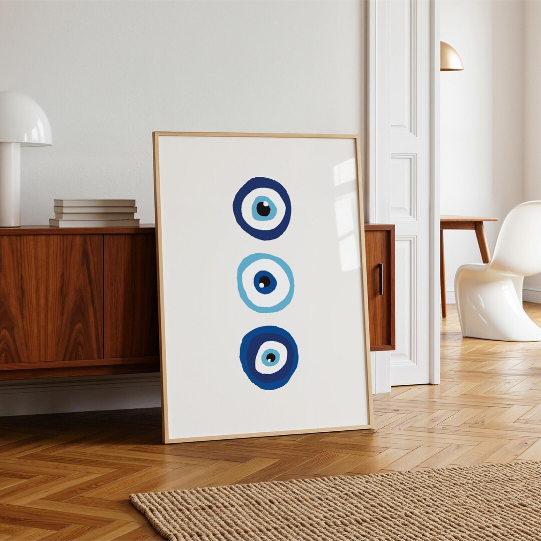 Evil Eye Print: Nazar Wall Art Poster, Abstract A1 A2 A3 A4 A5 - Etsy
