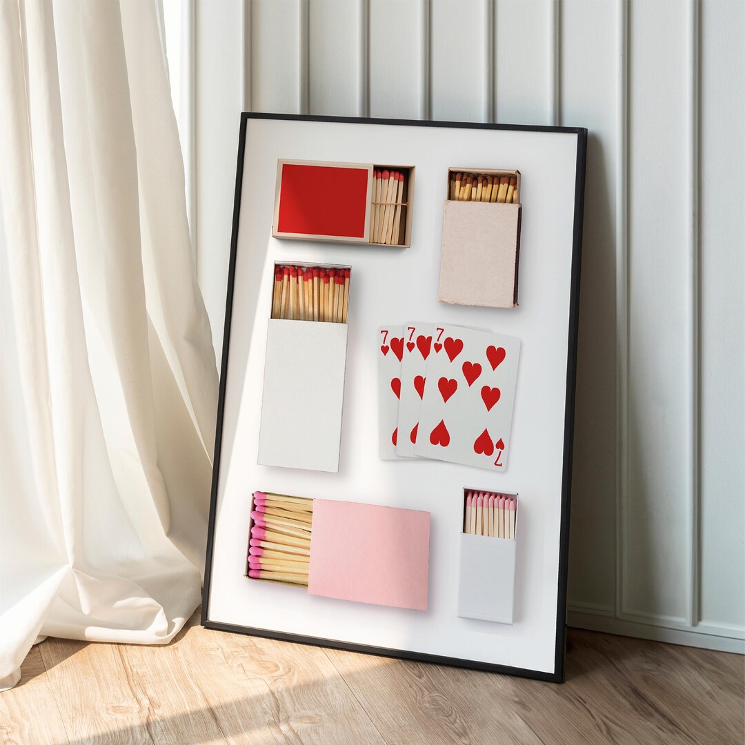 Matchbox Print • Blank Template Poster, Valentine Galentine Anniversary ...