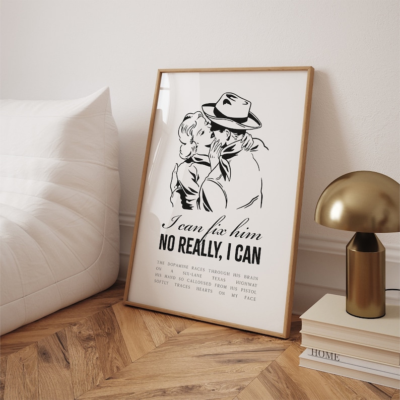 I Can Fix Him No Really I Can Print TTPD Taylor Swiftie Lyrics Poster ...