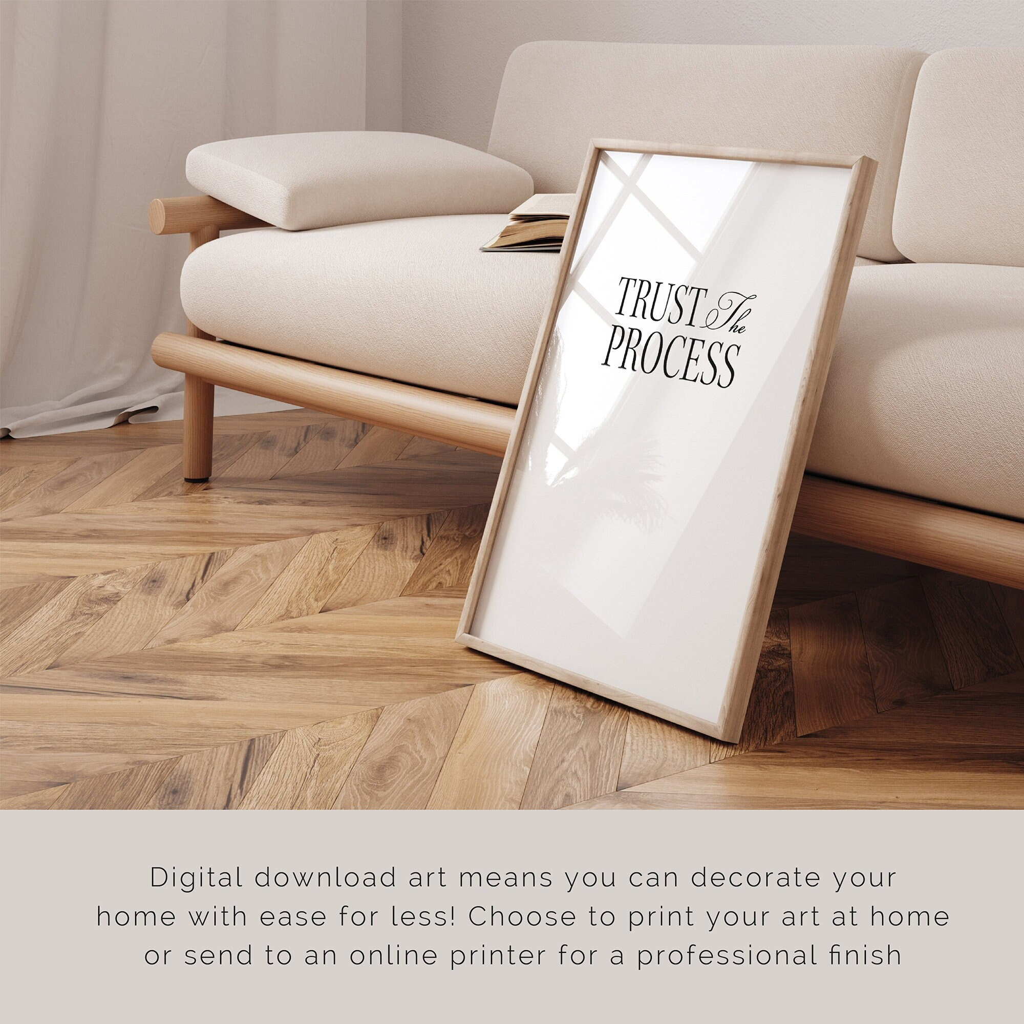 Trust the Process Poster Minimal Wall Art Print Typography Luxury Elegant Rich Law of Attraction ...