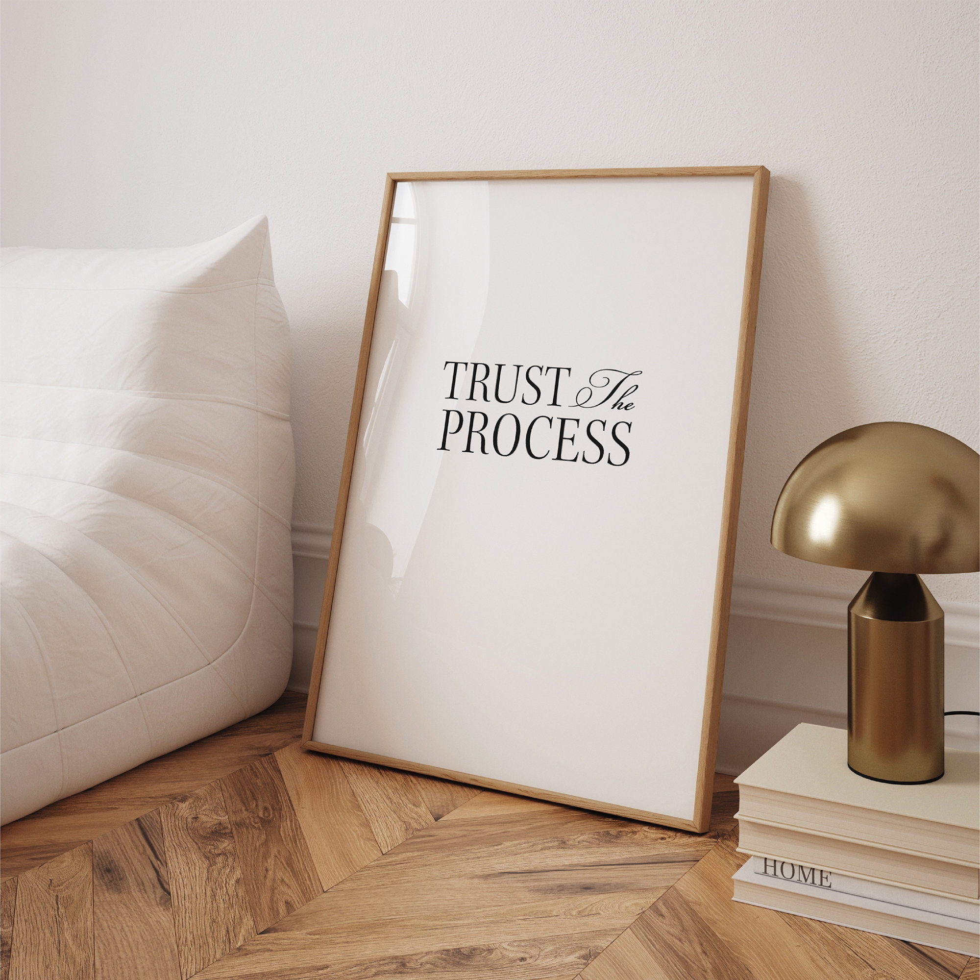Trust the Process Poster Minimal Wall Art Print Typography Luxury ...