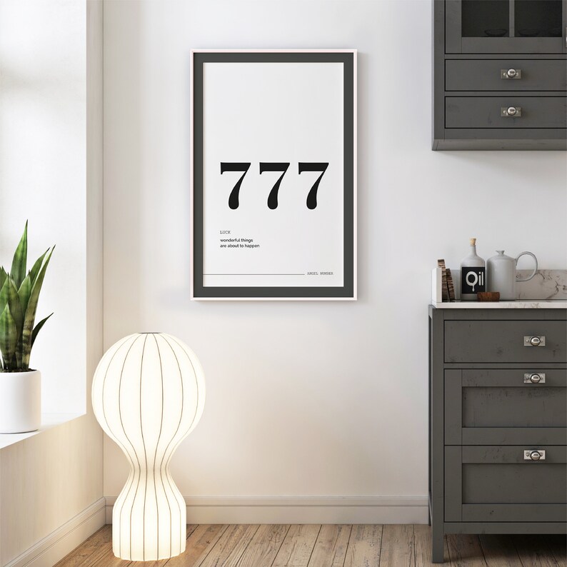 777 Angel Number Instant Printable Wall Art Print Digital - Etsy