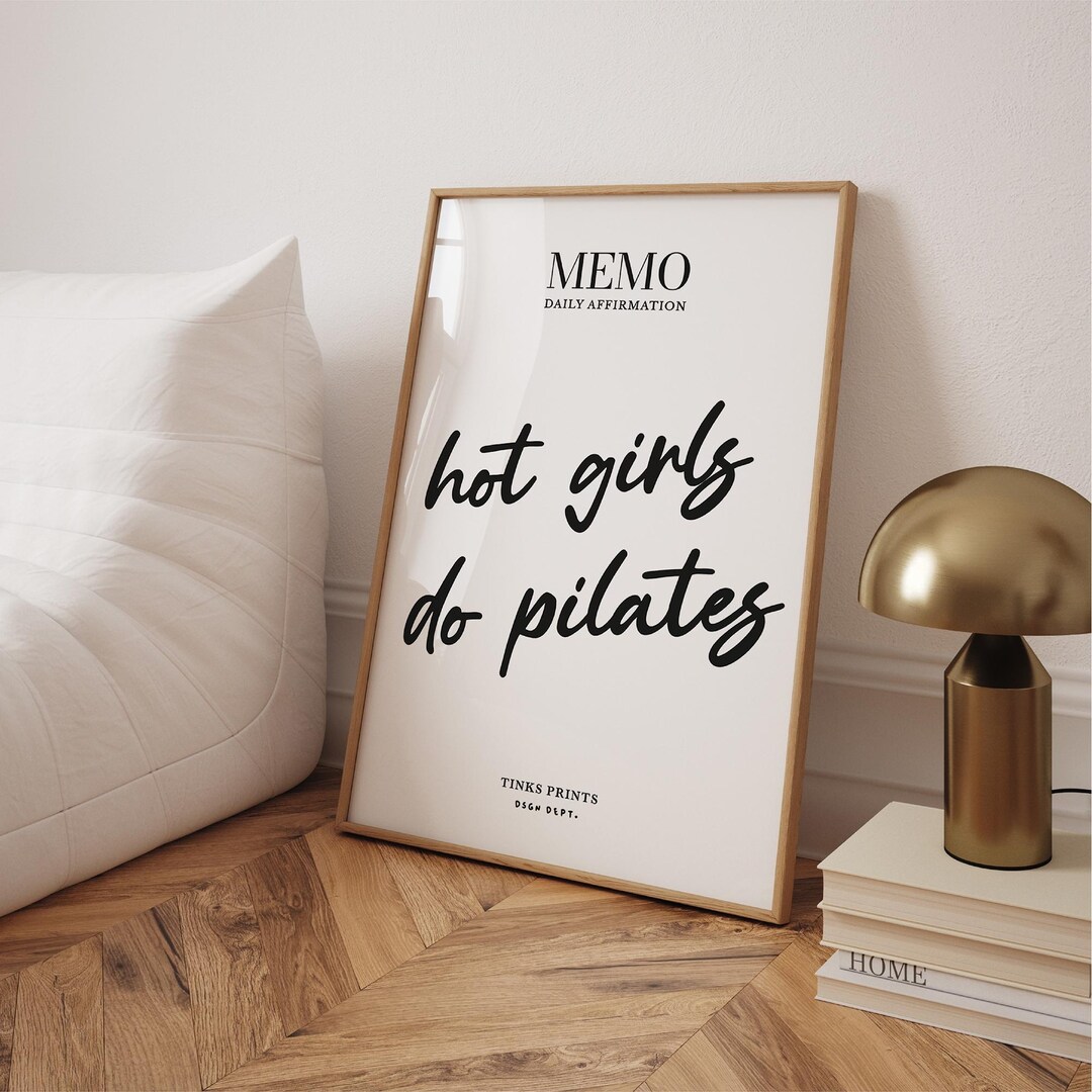 Hot Girls Do Pilates Print • Memo Wall Art Poster, Wellness Fitness ...