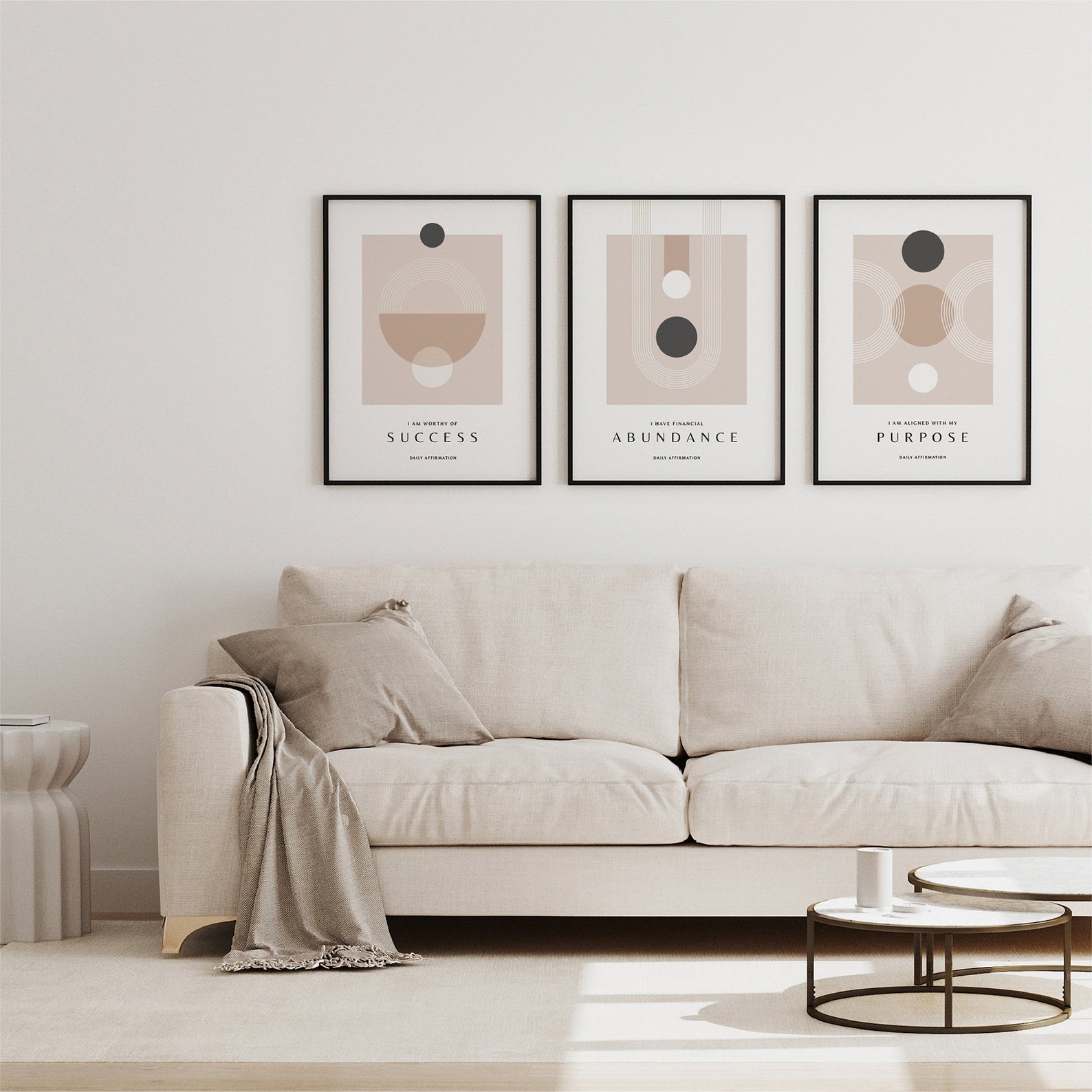 Affirmation Poster Gallery Wall Art Print Download Success Abstract ...