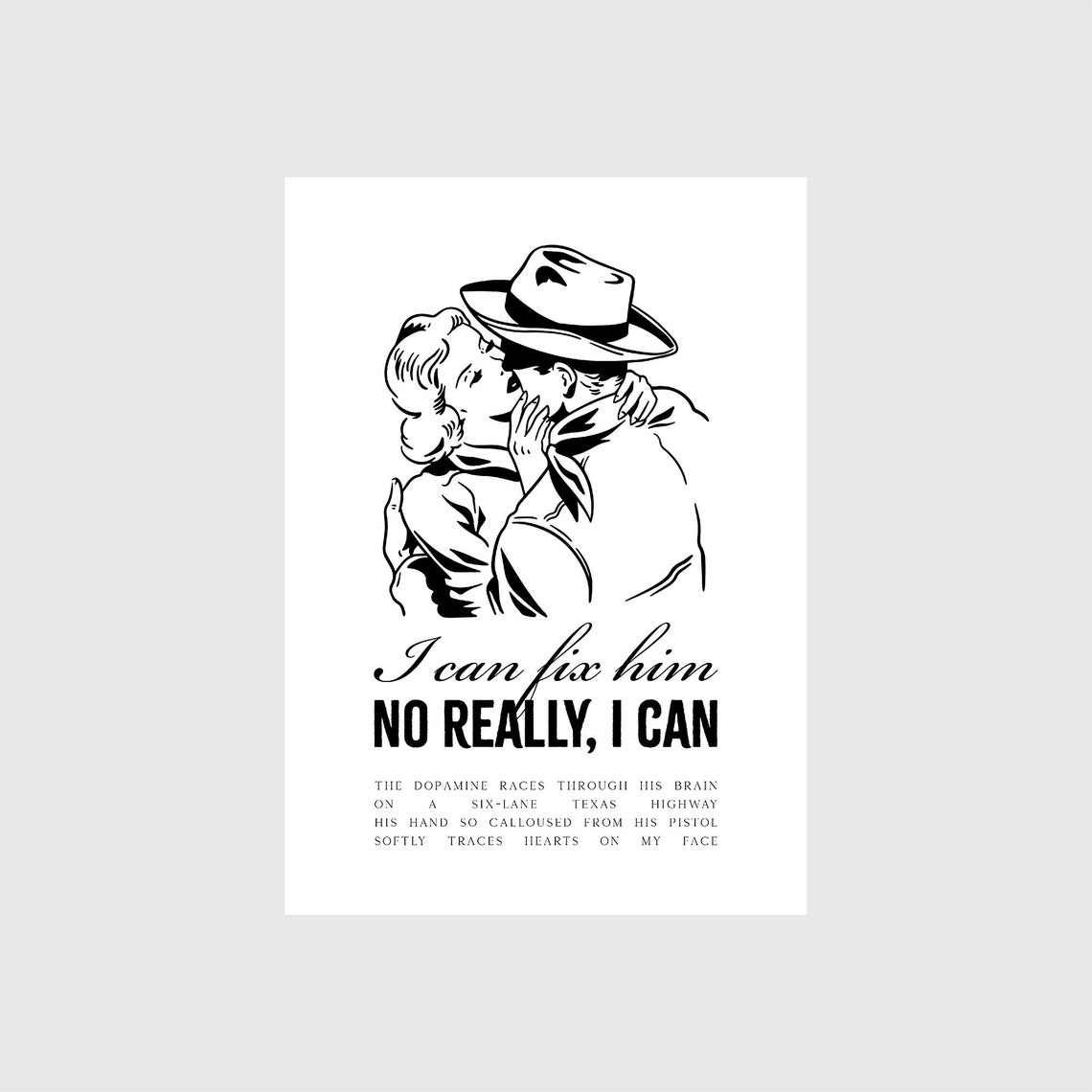 I Can Fix Him No Really I Can Print TTPD Taylor Swiftie Lyrics Poster ...