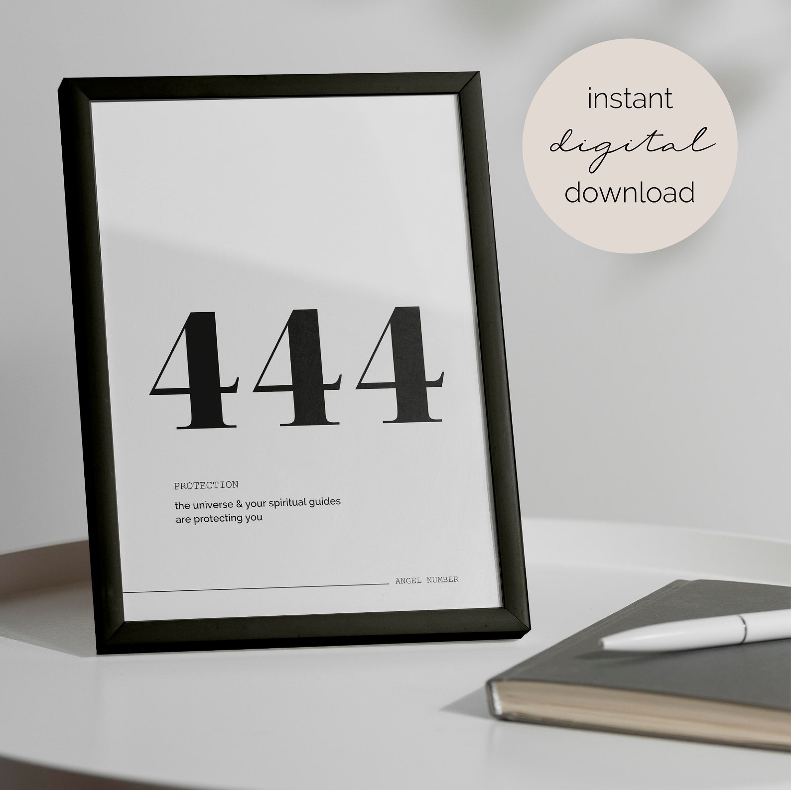 444 Angel Number Instant Printable Wall Art Print Digital - Etsy Canada