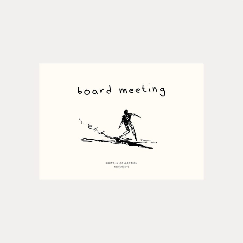 Surf Poster: Board Meeting Coastal Illustration Wall Art Surfing ...