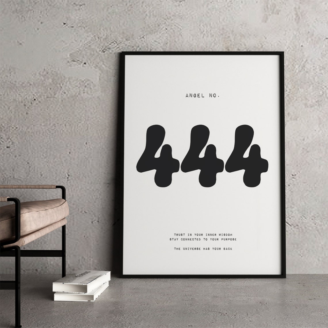 444 Angel Number Instant Printable Wall Art Print Digital Download ...