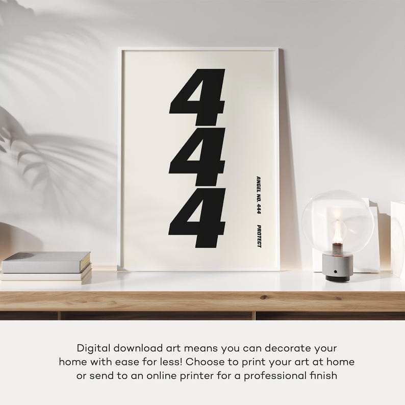 444 Angel Number Print: Bold Y2K Poster (digital Download) - Etsy