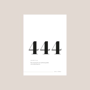 444 Angel Number Instant Printable Wall Art Print Digital - Etsy Canada