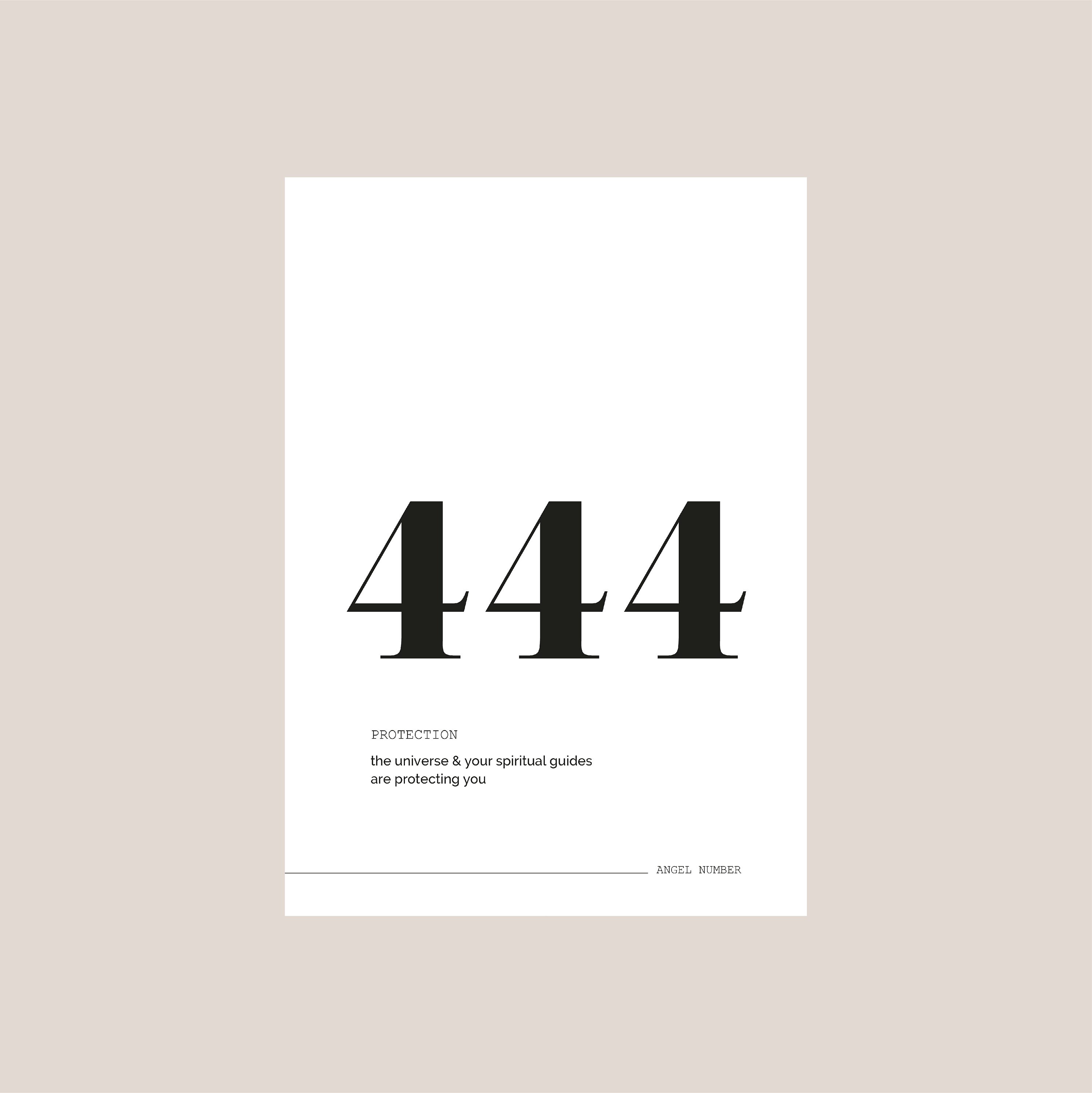 444 Angel Number Instant Printable Wall Art Print Digital - Etsy