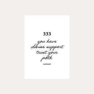 333 Poster • Angel Number Wall Art Print, 333 Meaning Support Universe ...