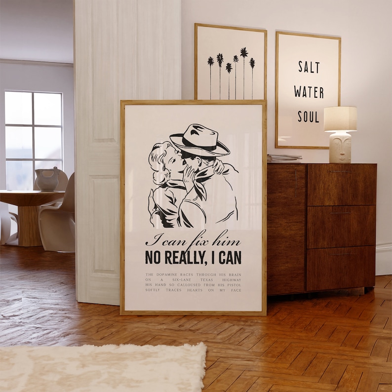 I Can Fix Him No Really I Can Print TTPD Taylor Swiftie Lyrics Poster ...