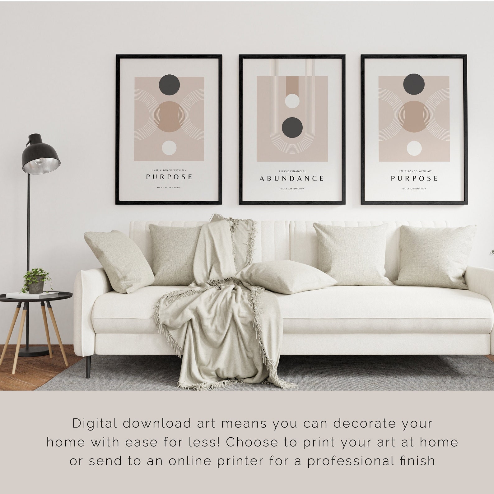 Affirmation Poster Gallery Wall Art Print Download Success Abstract ...