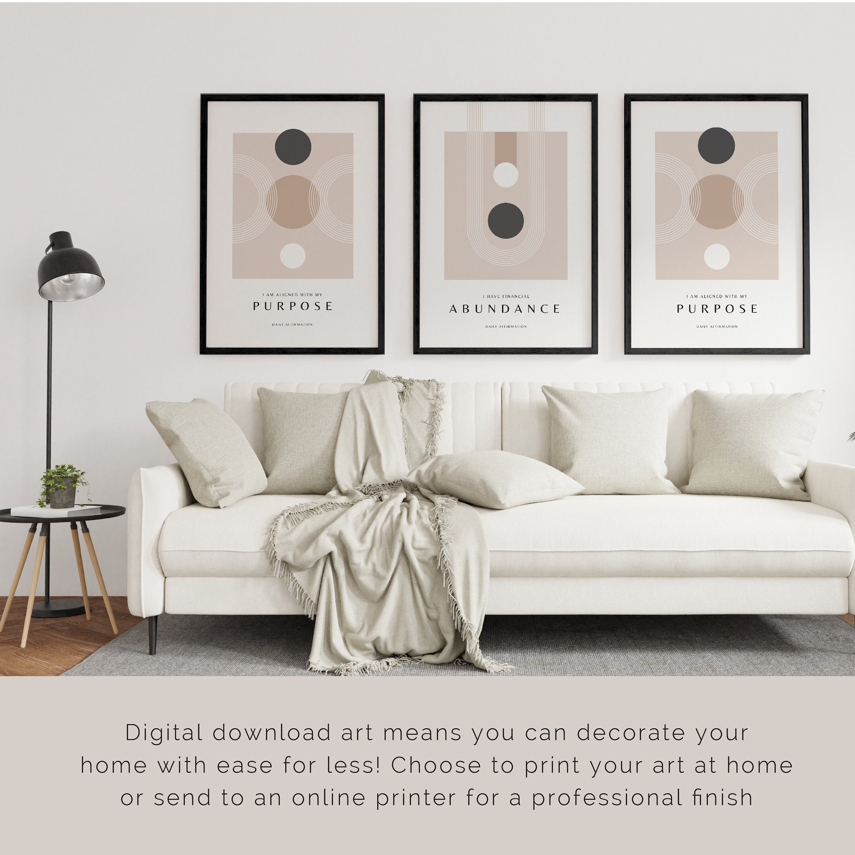 Affirmation Poster Gallery Wall Art Print Download Success Abstract ...