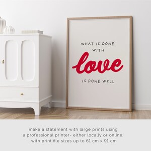 What is Done in Love is Done Well Van Gogh Quote Print Inspirational ...