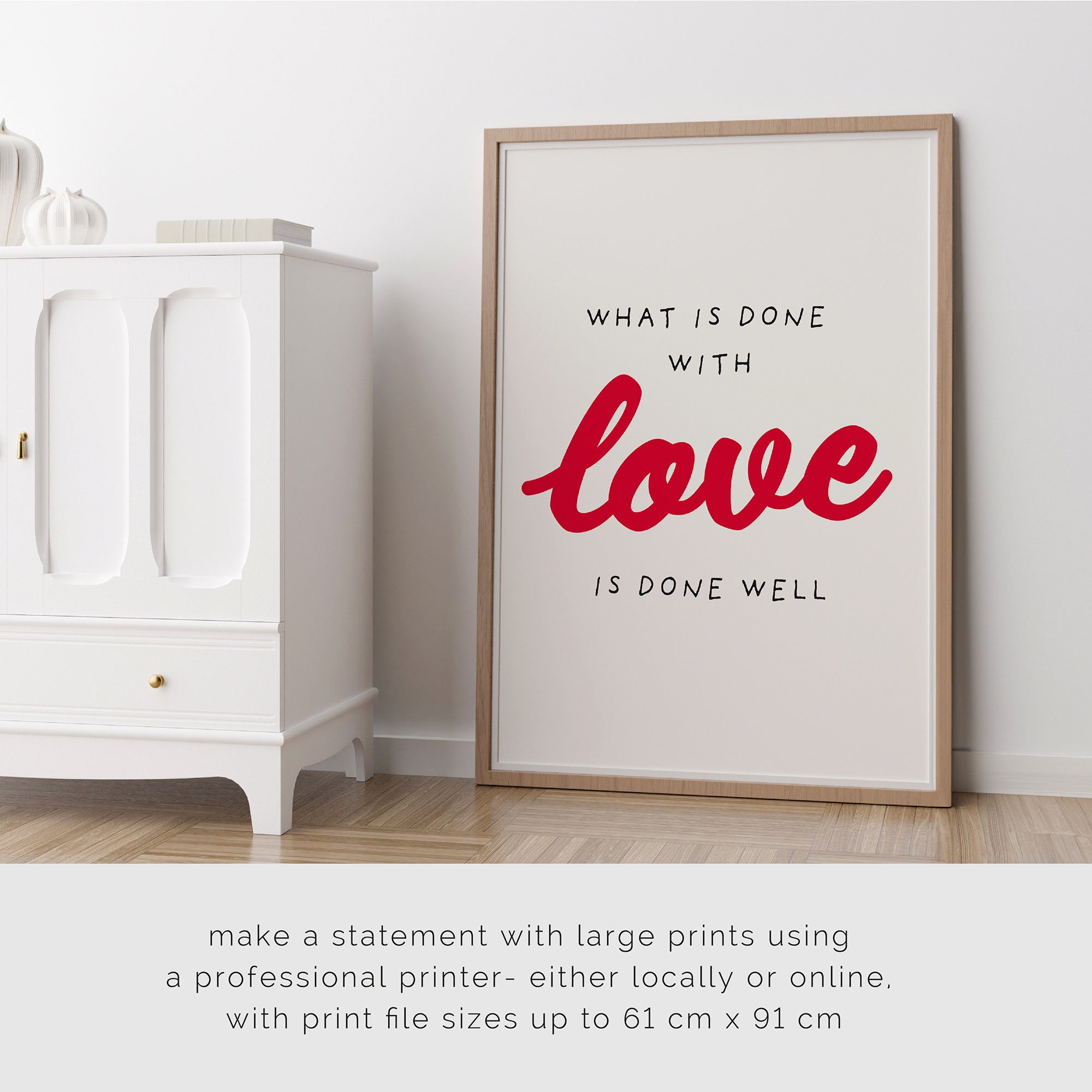 What is Done in Love is Done Well Van Gogh Quote Print Inspirational ...