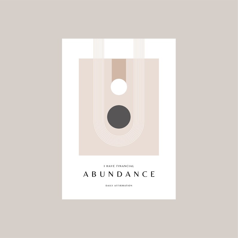 Affirmation Poster Gallery Wall Art Print Download Success Abstract ...