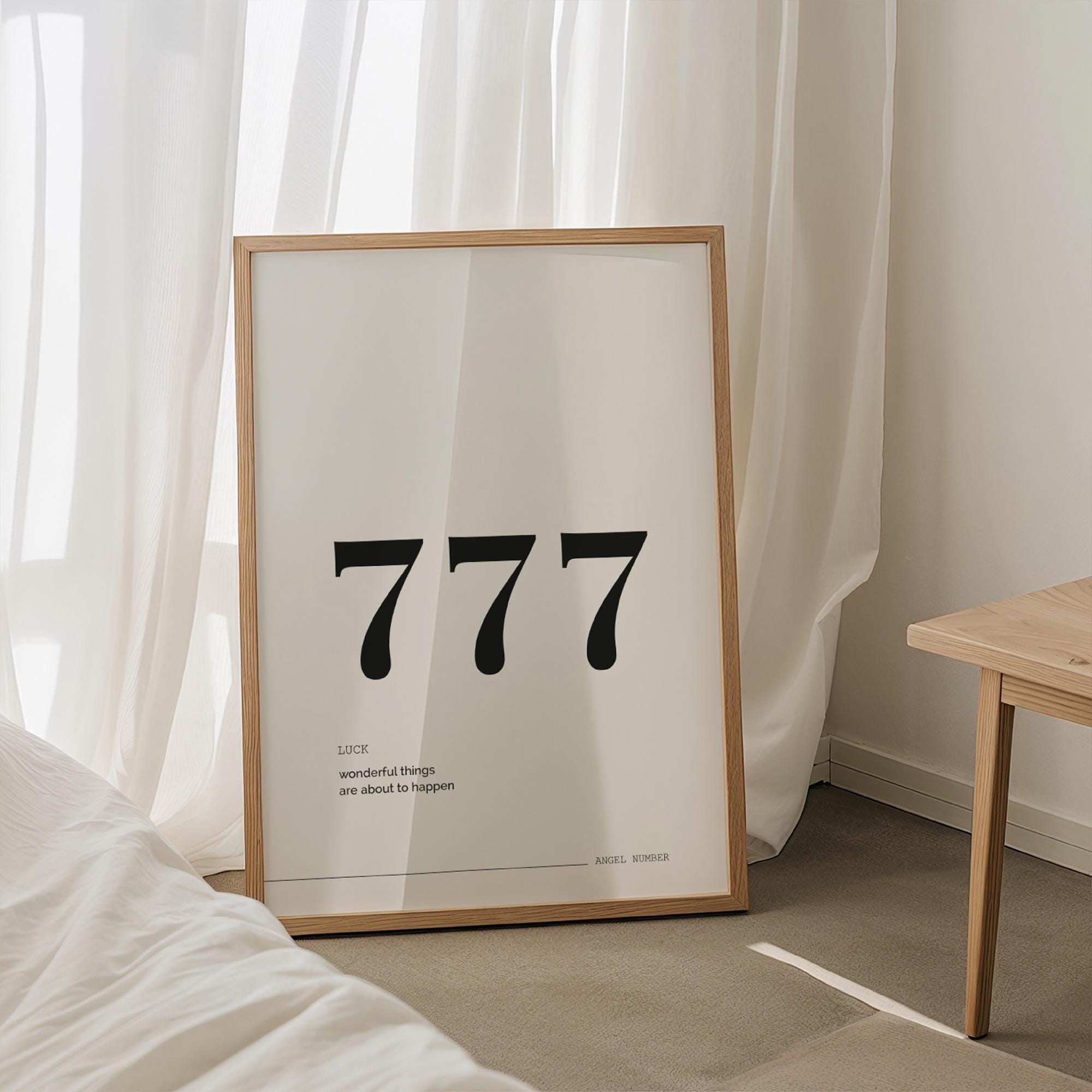 777 Angel Number Print: Lucky Manifestation Poster (digital Download ...