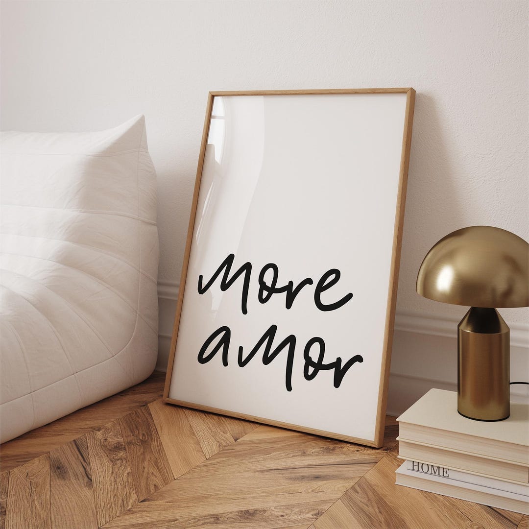 More Amor Print • Aesthetic Wall Art, Minimalist Trendy Decor ...