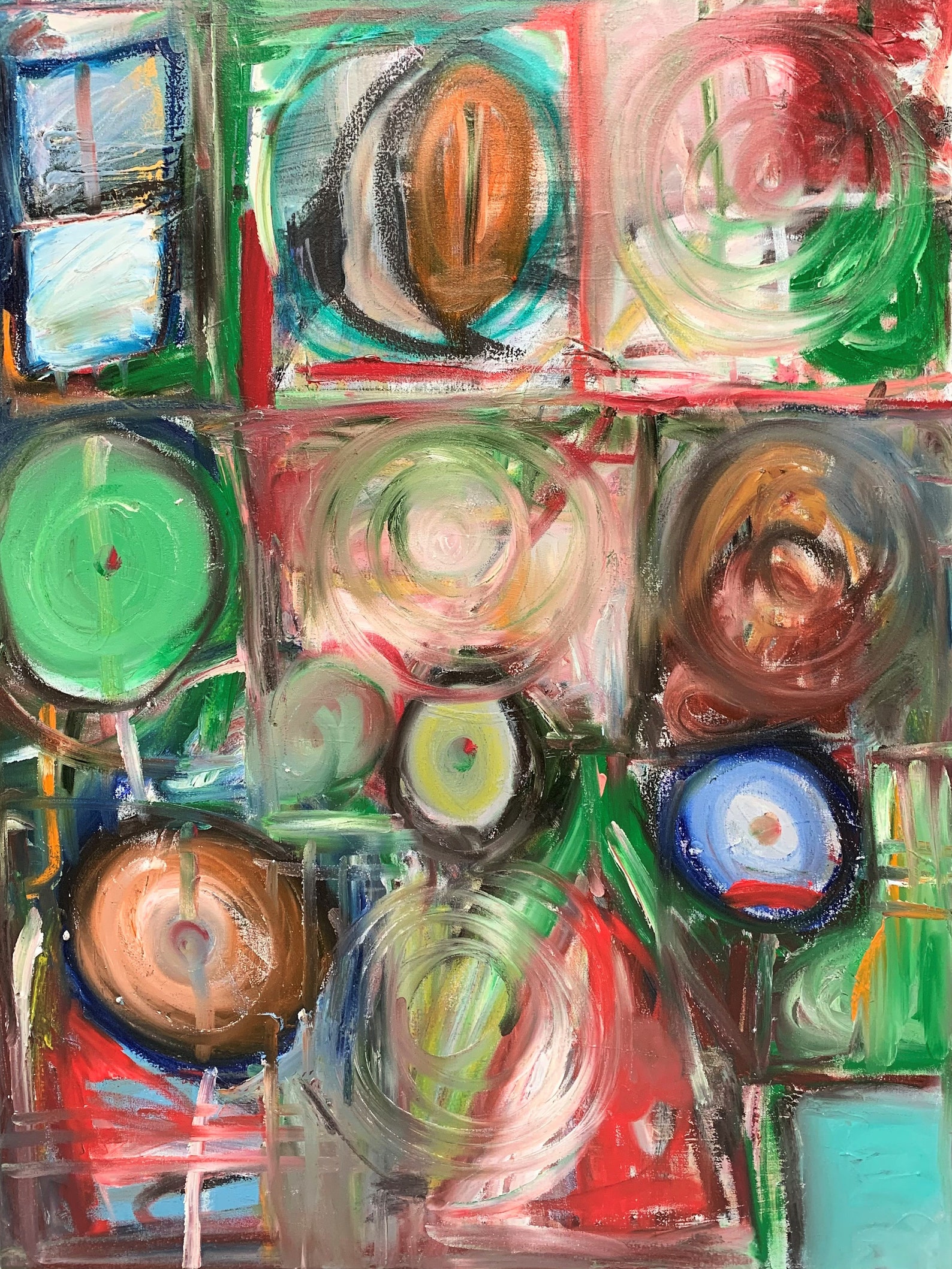 Original Artwork Abstract Oil Painting on Canvas looking Back by Matt ...