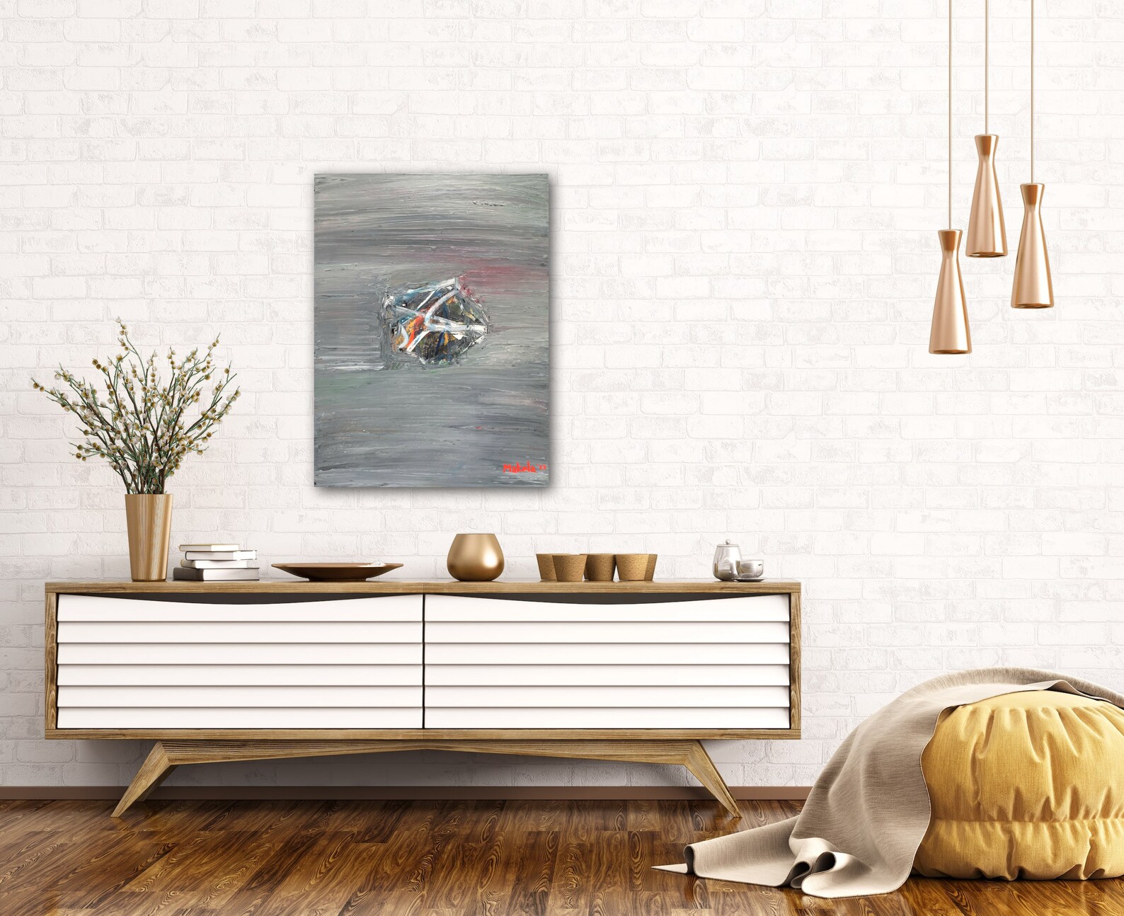 Original Artwork Abstract Painting "chromium" by Matt Makela Oil on ...