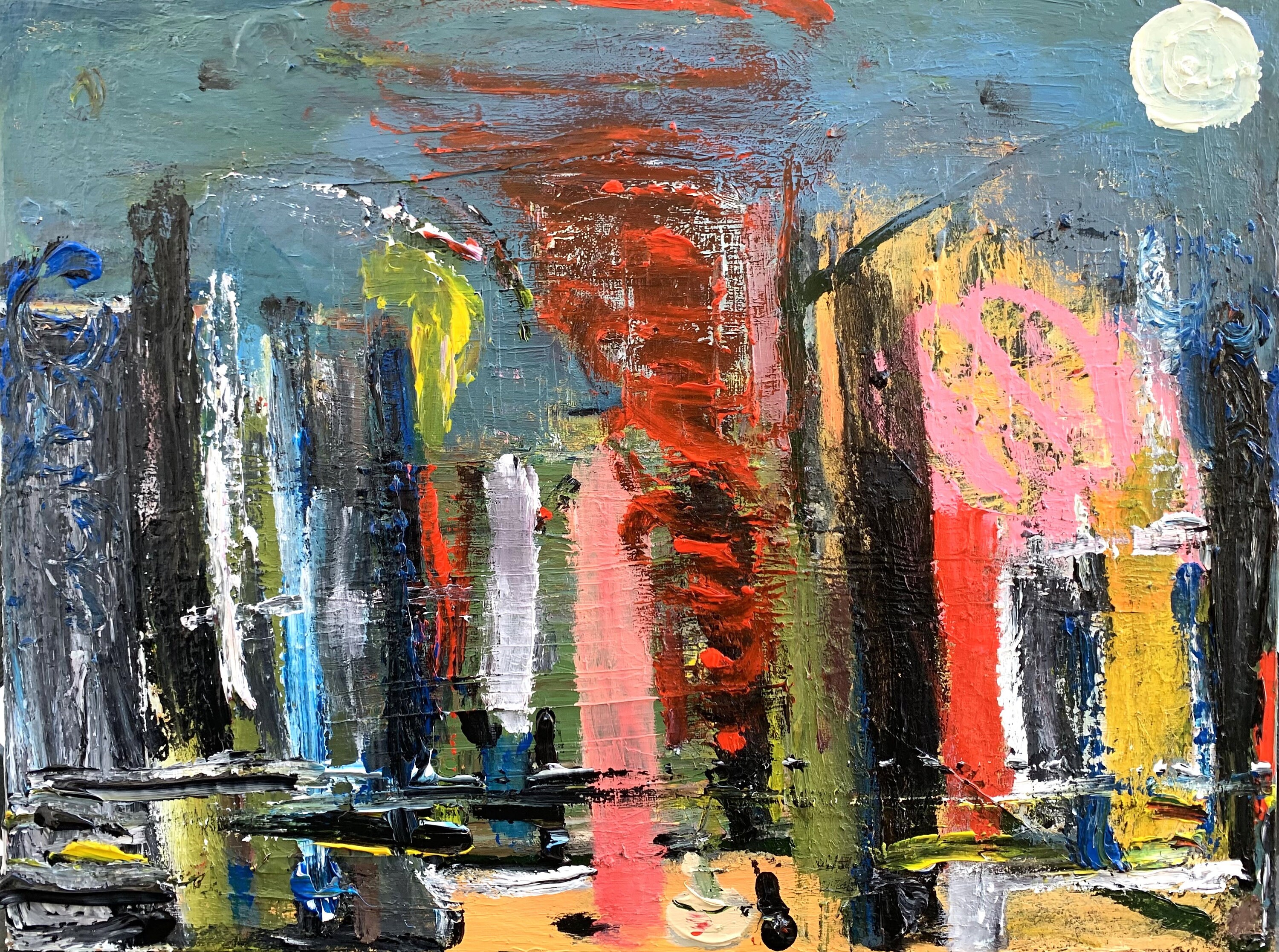 Original Artwork Abstract Painting "twister" by Matt Makela Acrylic on ...