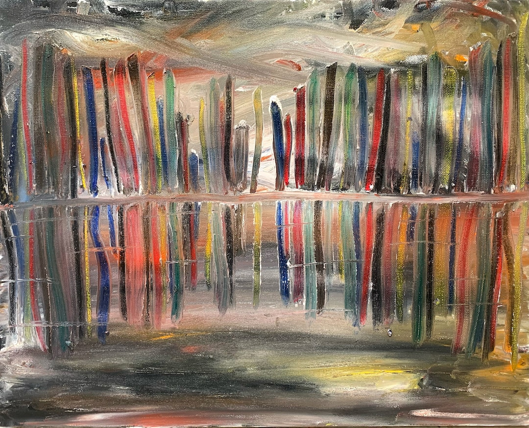 Original Artwork City Oil Painting on Canvas "a Northern Town" by Matt ...