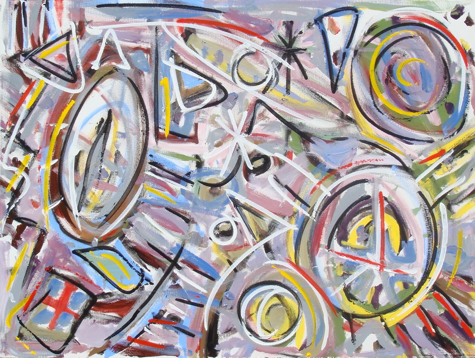 Original Artwork Abstract Painting unplanned 1 by Matt Makela Acrylic ...