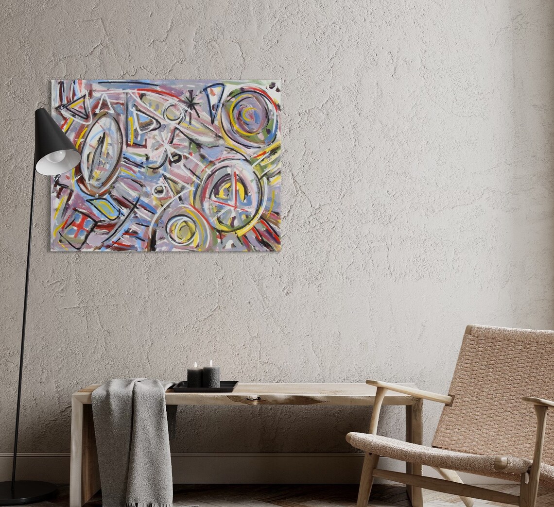 Original Artwork Abstract Painting unplanned 1 by Matt Makela Acrylic ...