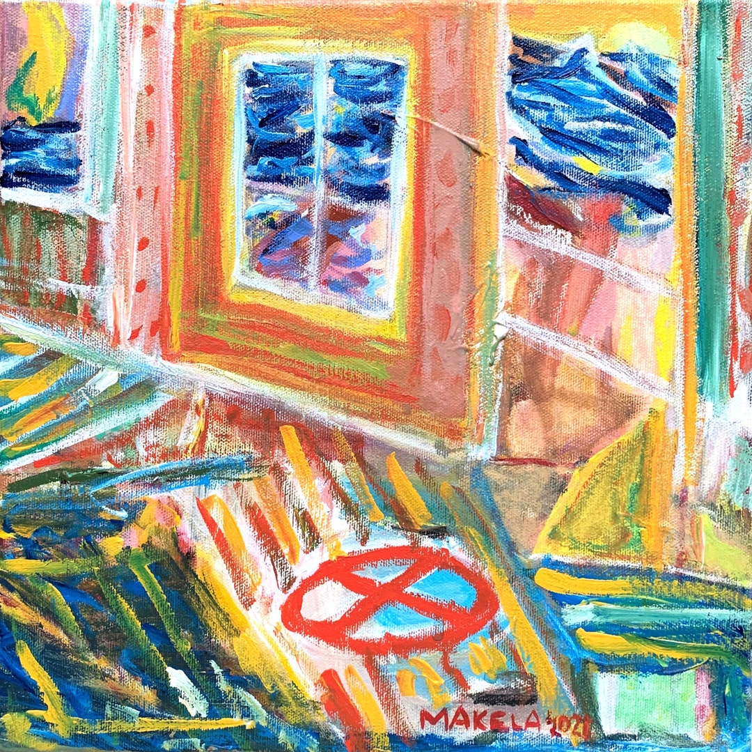 Original Artwork Abstract Painting "sea-room" by Matt Makela Acrylic on ...