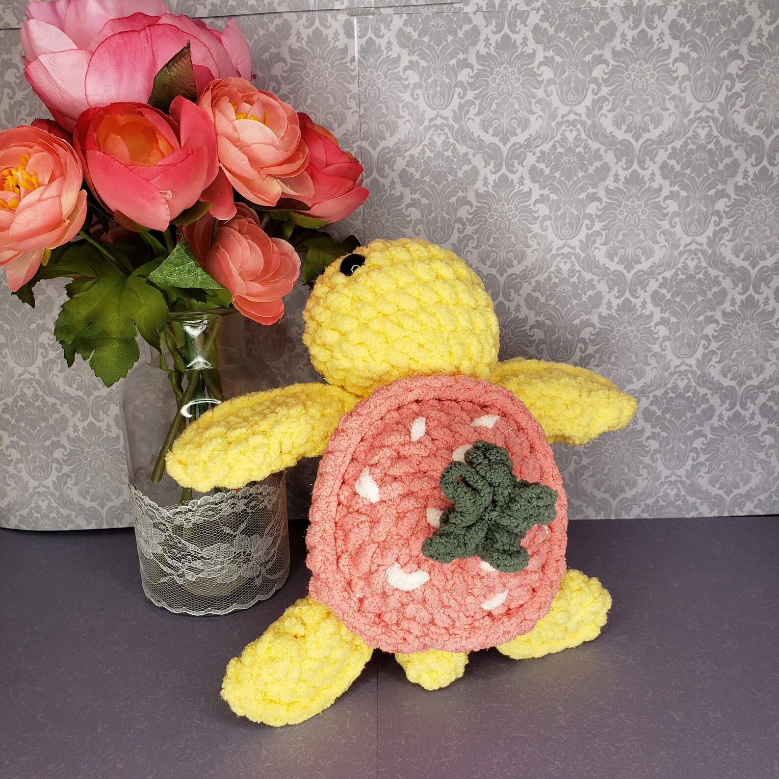 Strawberry Sea Turtle Lemon Sea Turtle Pink and Yellow - Etsy