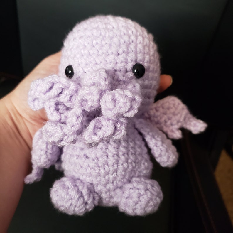 Cthulhu Crochet Toy - Hand Made Cryptid Doll - Gift for Goths - Ombre ...