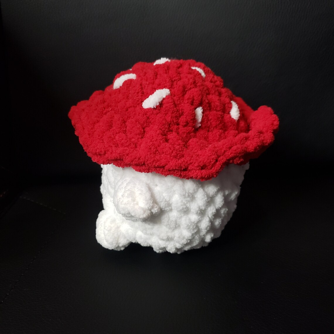 Crochet Mushroom Plush: Red Toadstool Pal - Handmade Whimsical Decor - Etsy