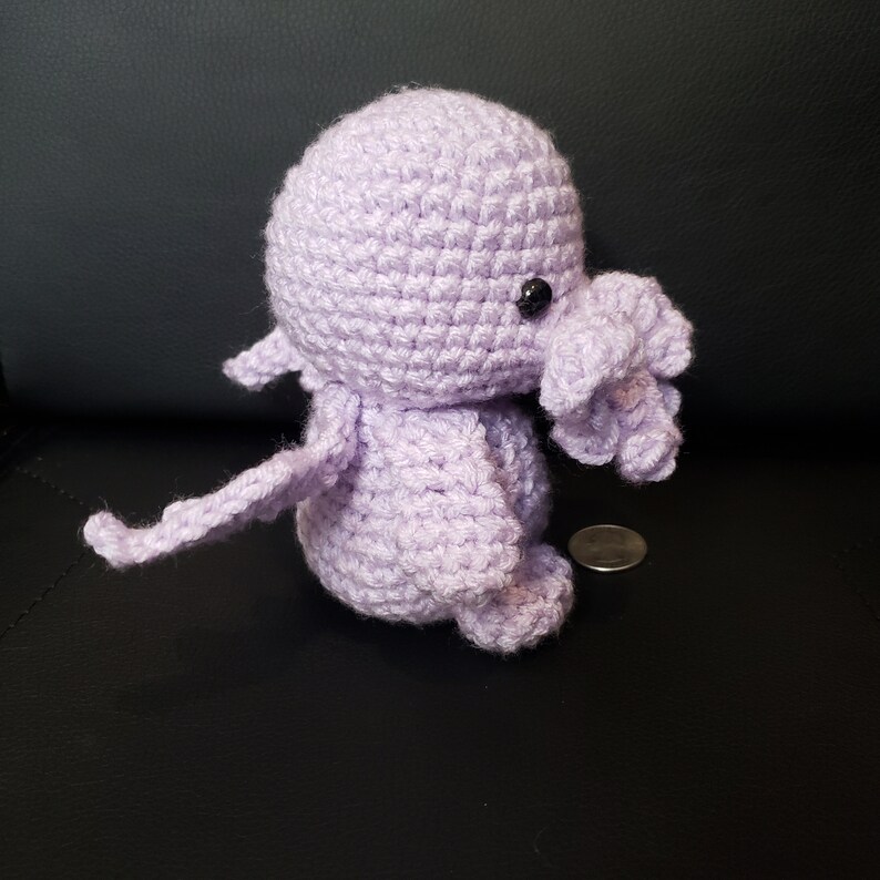 Cthulhu Crochet Toy Hand Made Cryptid Doll Gift for Goths Ombre Yarn ...