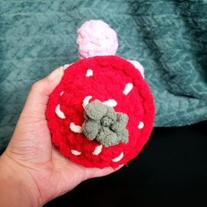 Strawberry Baby Turtle Crochet Plushy Amigurumi Strawberry Turtle ...